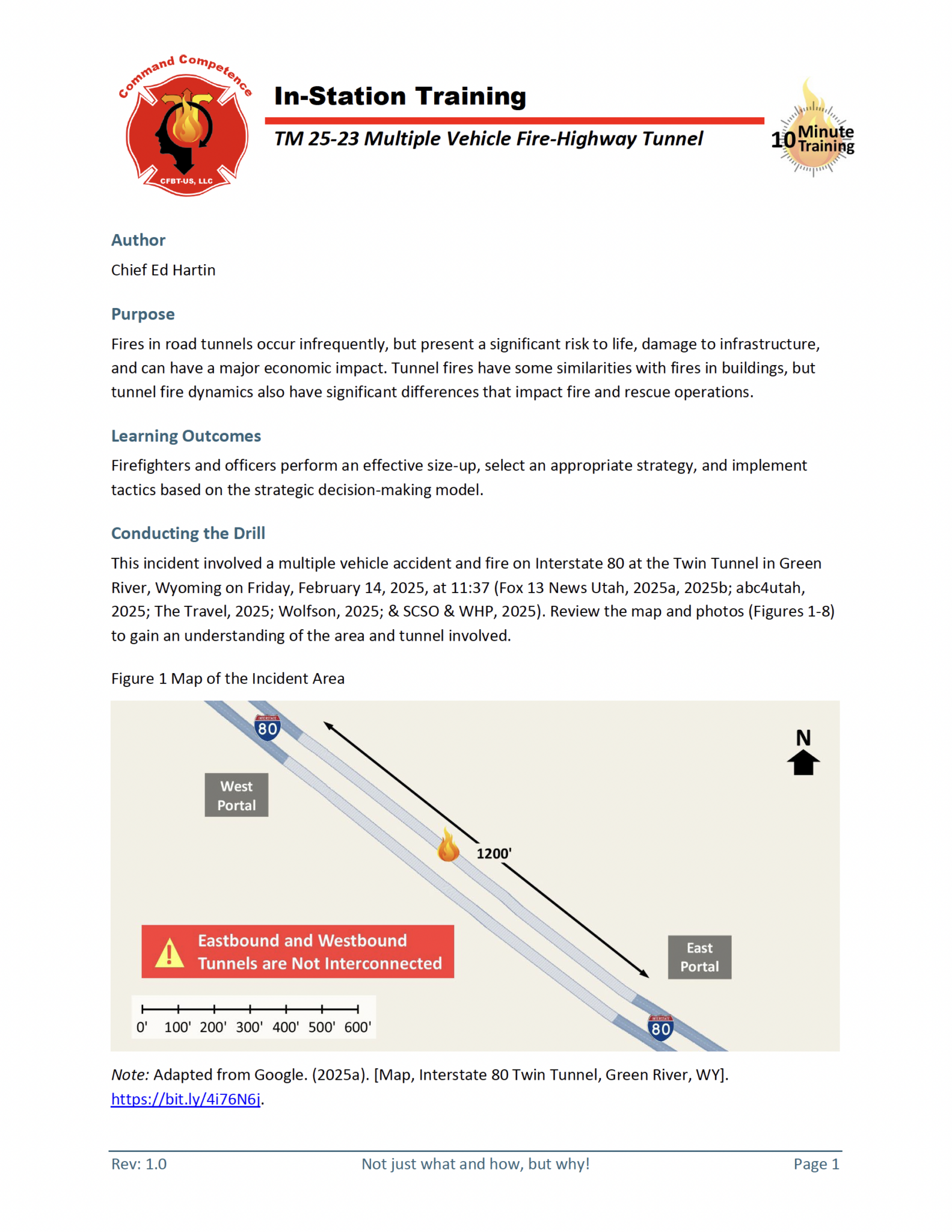 10 Minute-Training: Fatal MVA/fire inside a 1,200-foot tunnel ...
