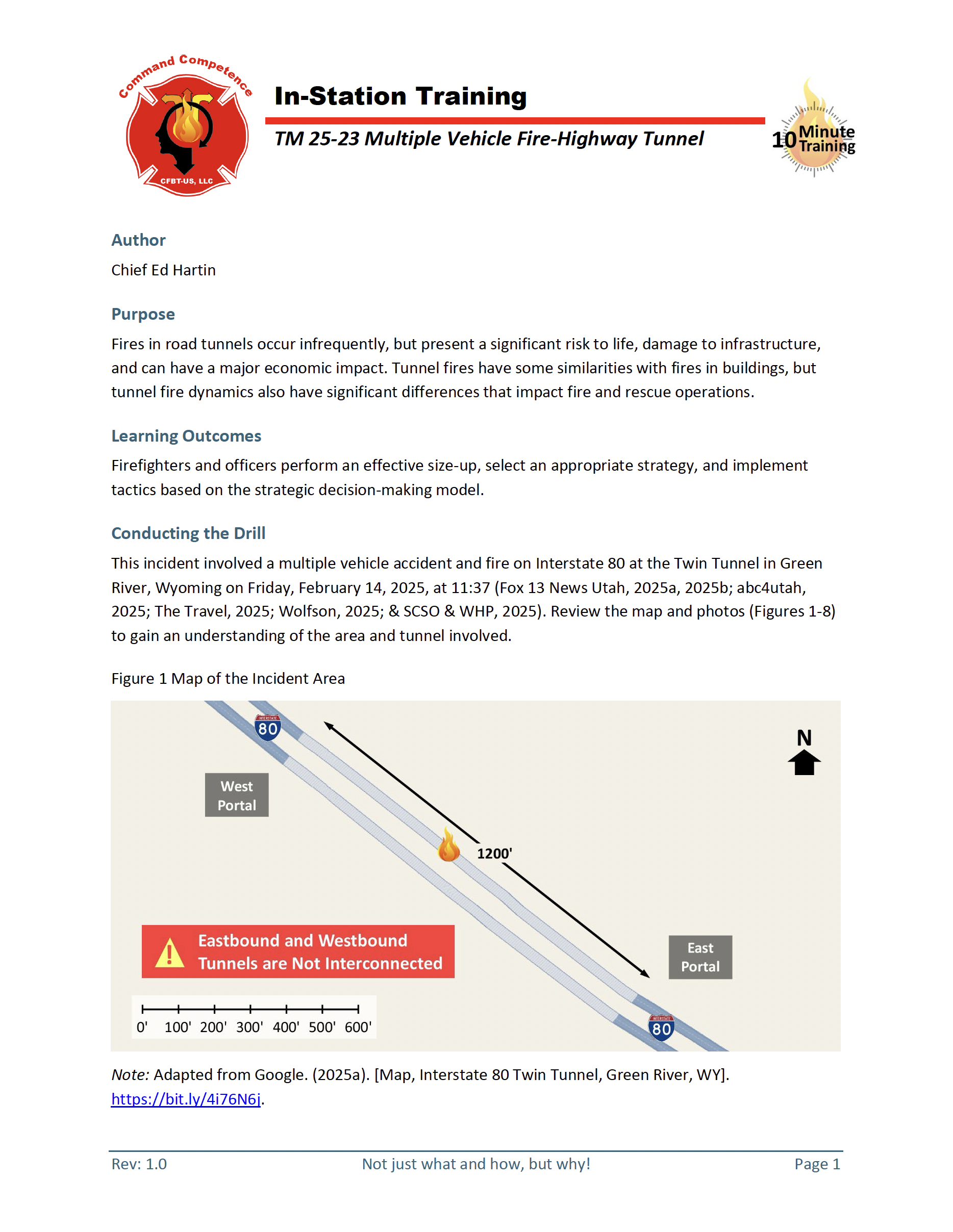 10 Minute-Training: Fatal MVA/fire inside a 1,200-foot tunnel ...